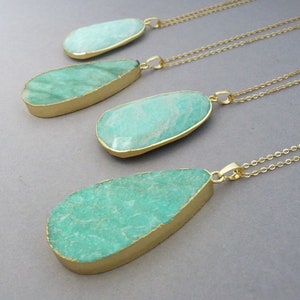 Amazonite Necklace Amazonite Pendant Gift for Women Gemstone Necklace ...