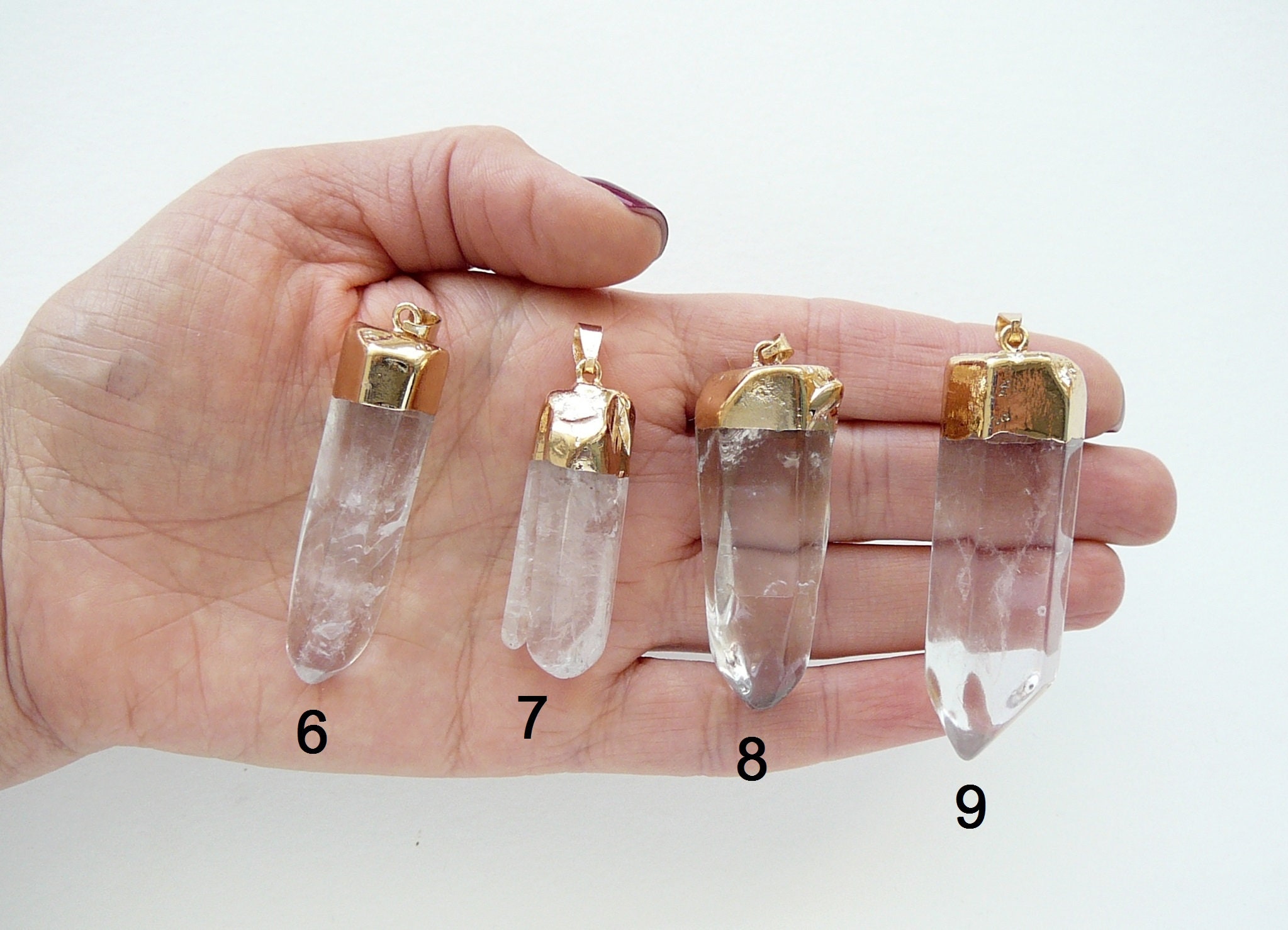 Clear Crystal Point Necklace Healing Crystal Necklace for | Etsy