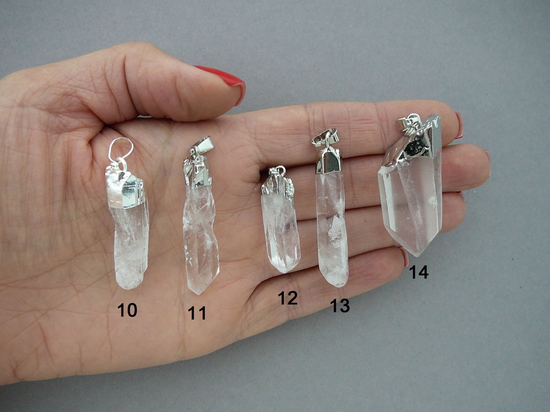 Raw Clear Crystal Point Necklace Healing Crystals Necklace for | Etsy