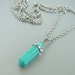 Crystal Point Necklace Turquoise Necklace Turquoise Pendant - Etsy
