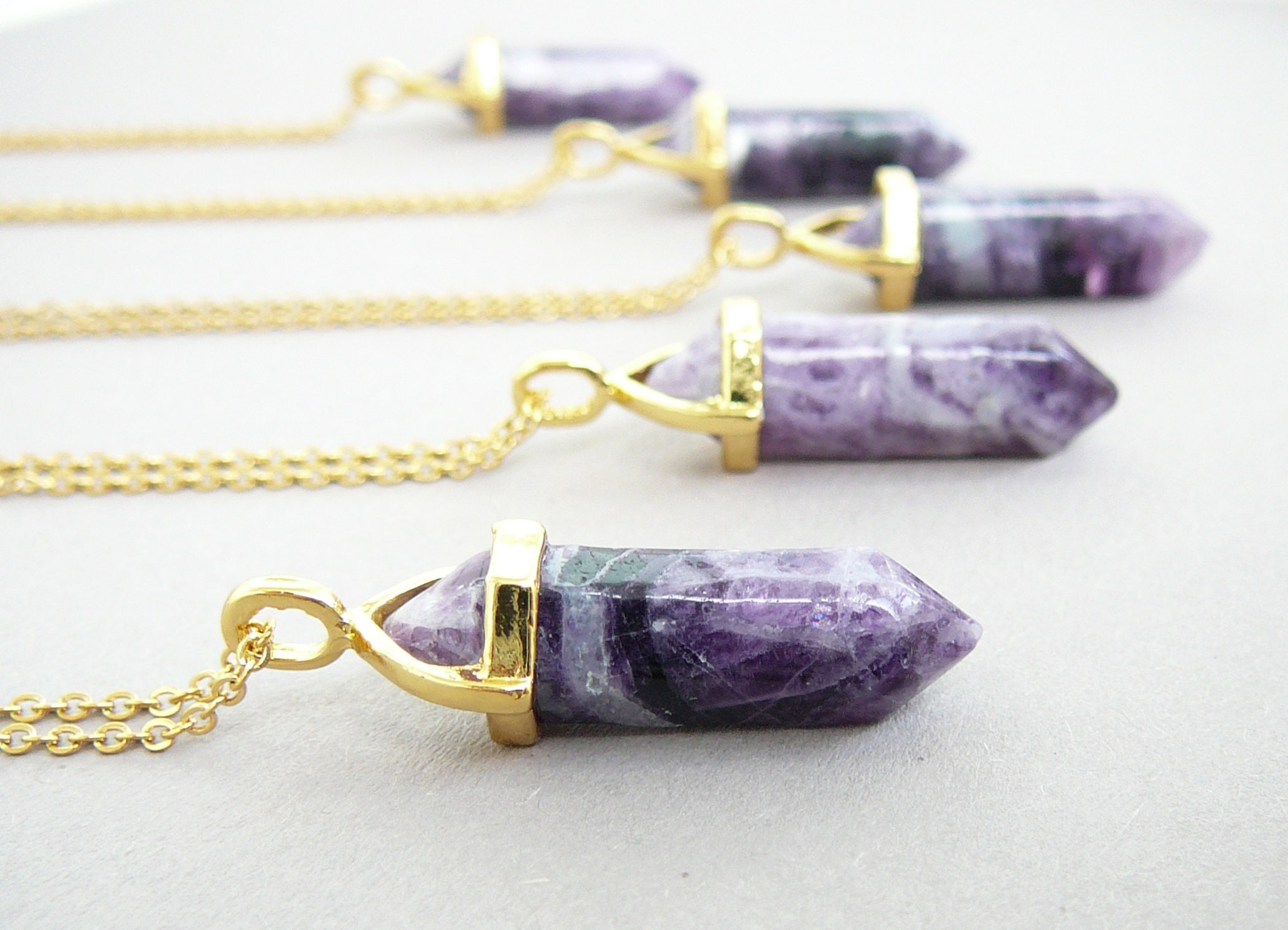 Charoite Necklace Charoite Crystal Point Pendant Women | Etsy