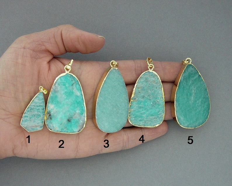 Amazonite Necklace Amazonite Pendant Gift for Women Gemstone | Etsy