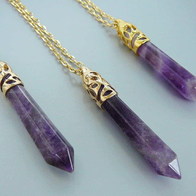 Amethyst Necklace - Etsy