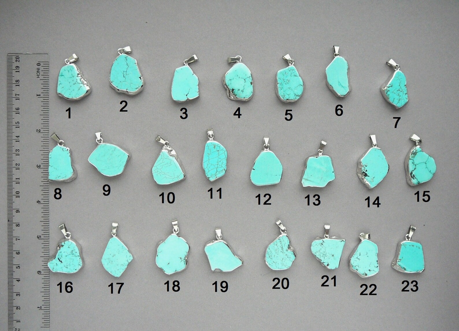 Turquoise Necklace Turquoise Pendant Long Necklace for - Etsy