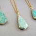 Amazonite Necklace Gemstone Necklace Womens Gift Long Stone - Etsy