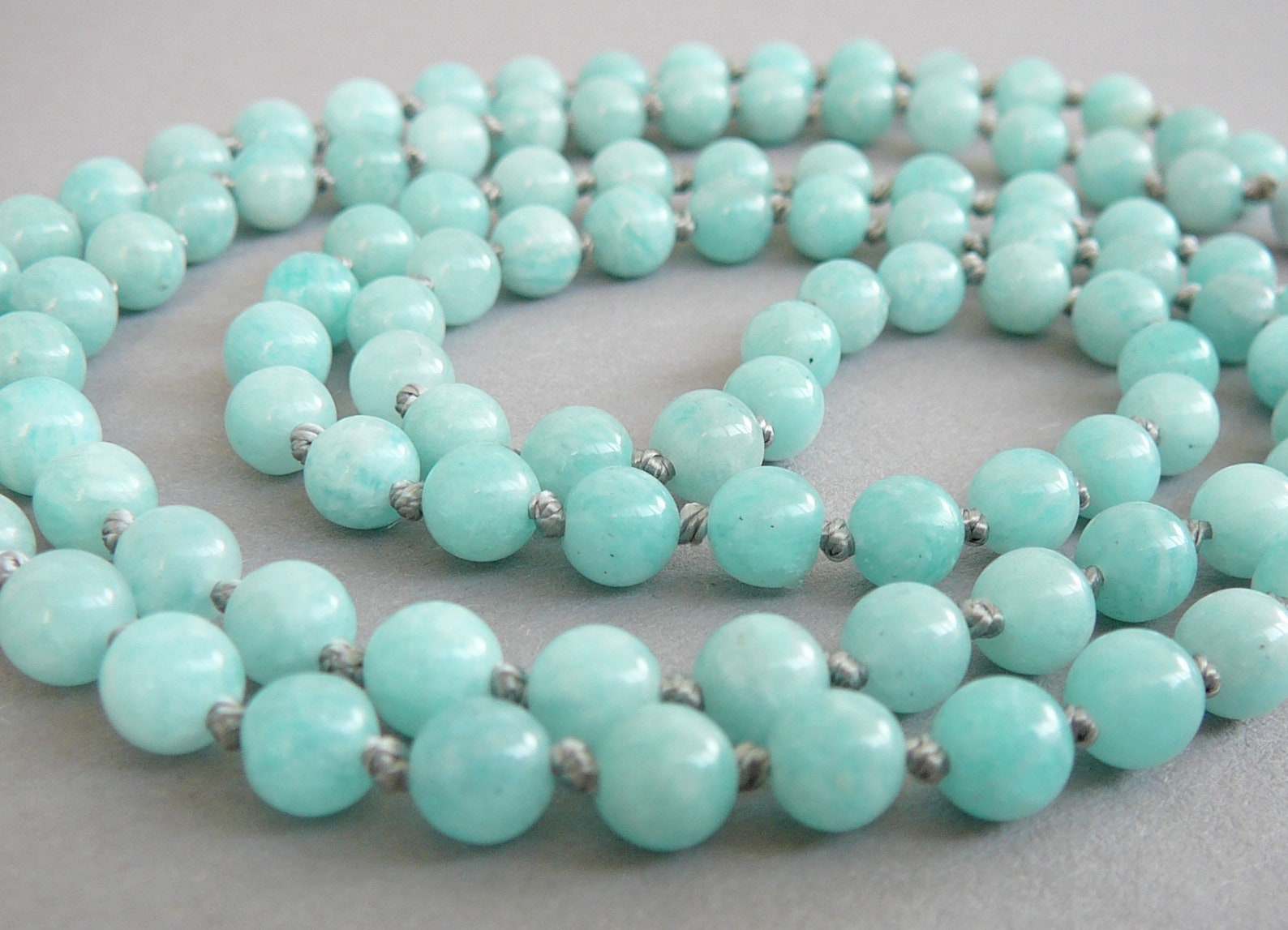 Amazonite Necklace for Women 108 Bead Mala Necklace for Her | Etsy