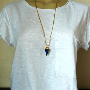 Lapis Lazuli Necklace Lapis Lazuli Pendant Blue Necklace Pyramid ...