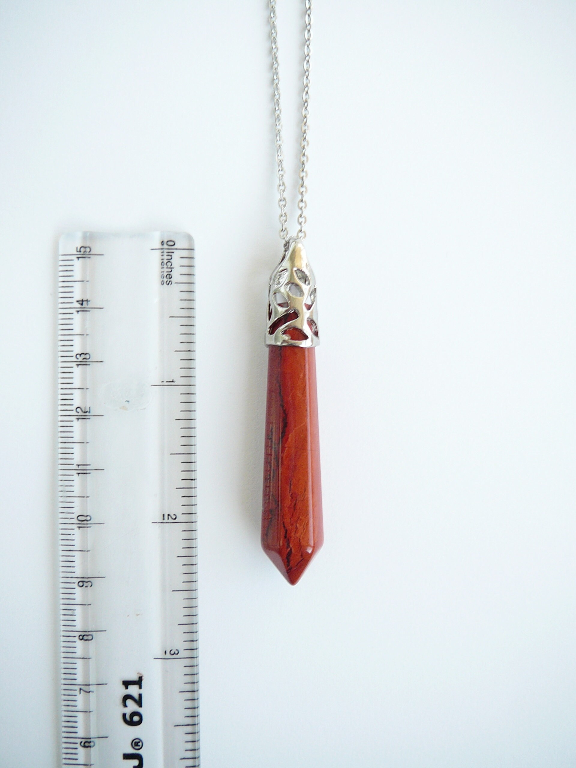 Red jasper necklace red jasper pendant healing crystal | Etsy