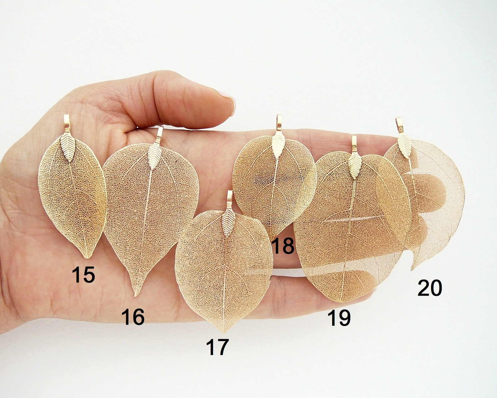 Gold Leaf Necklace Gold Plated Real Leaf Pendant Necklaces for | Etsy