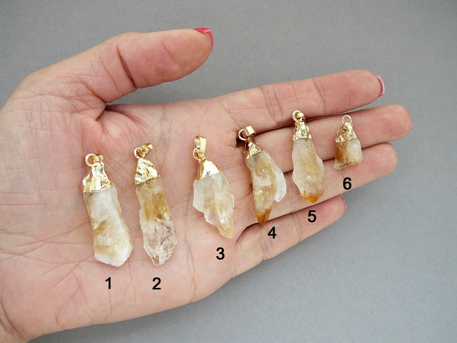 Citrine Necklace Raw Cetrine Long Necklace Citrine Pendant for - Etsy