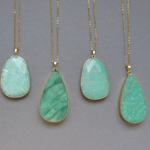 Amazonite Necklace Amazonite Pendant Gift for Women Gemstone Necklace ...