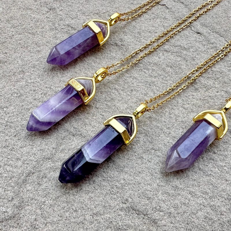 Amethyst Necklace - Etsy