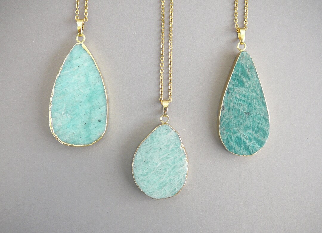 Amazonite Necklace Amazonite Pendant Gift for Women Gemstone Necklace ...