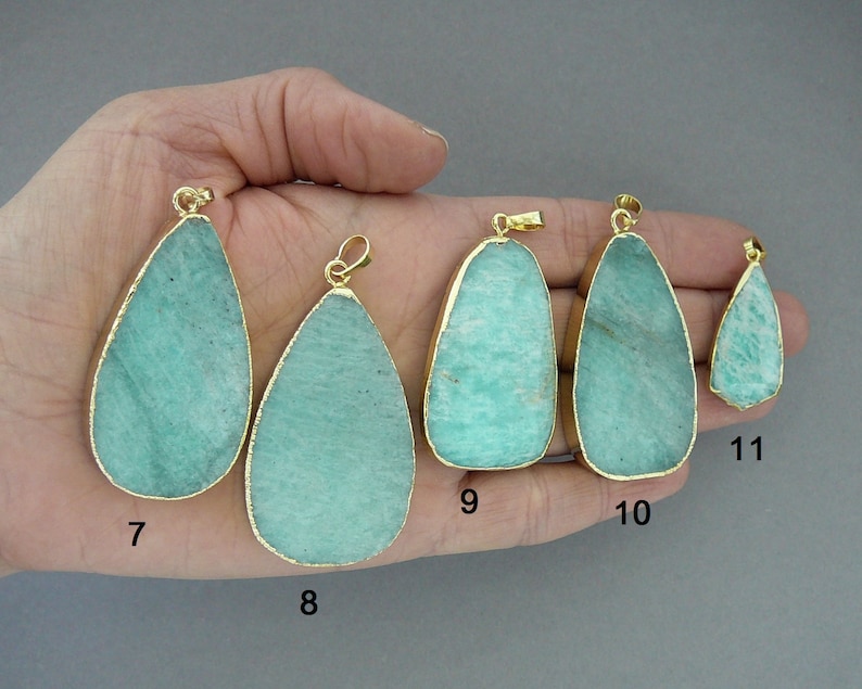 Amazonite Necklace Amazonite Pendant Gift for Women Gemstone | Etsy