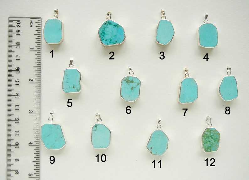 Turquoise Necklace Turquoise Pendant Long Necklace for | Etsy