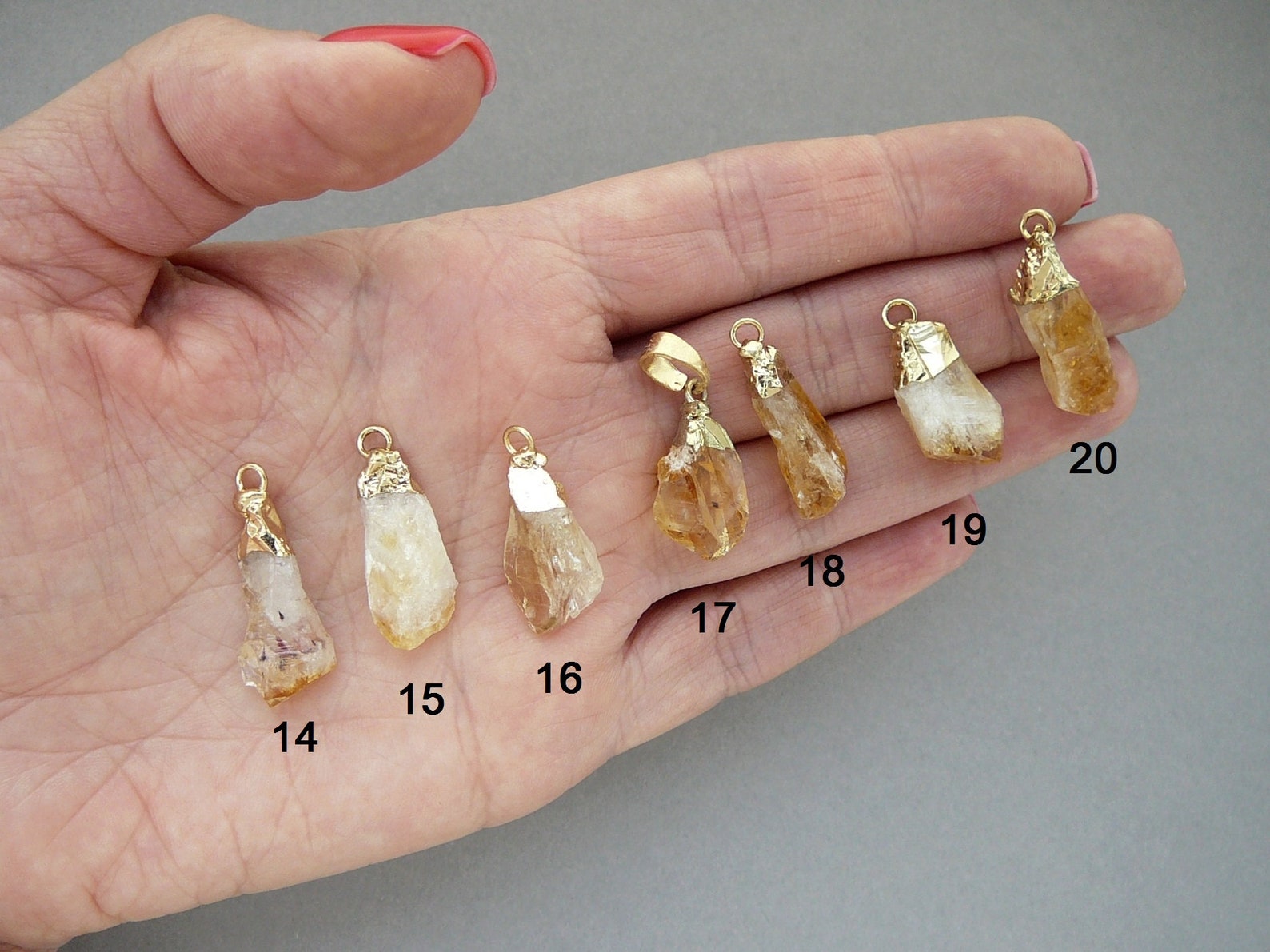 Citrine Necklace Raw Cetrine Long Necklace Citrine Pendant for - Etsy