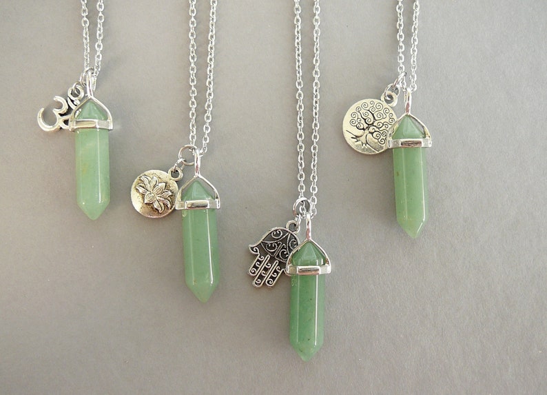 Green Aventurine Necklace Green Aventurine Pendant Tree of - Etsy