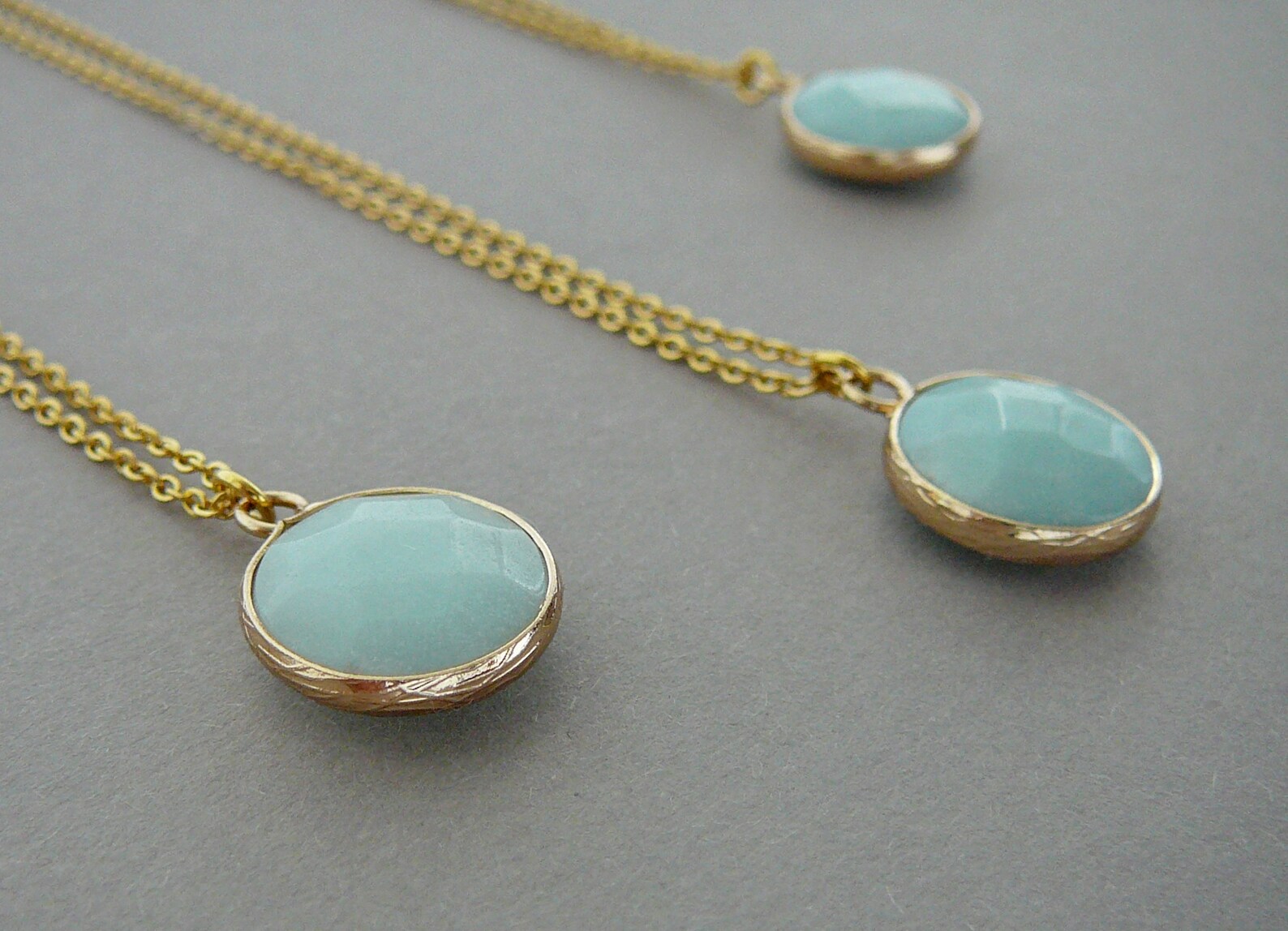 Amazonite Necklaces Amazonite Pendants Mint Green Gold - Etsy