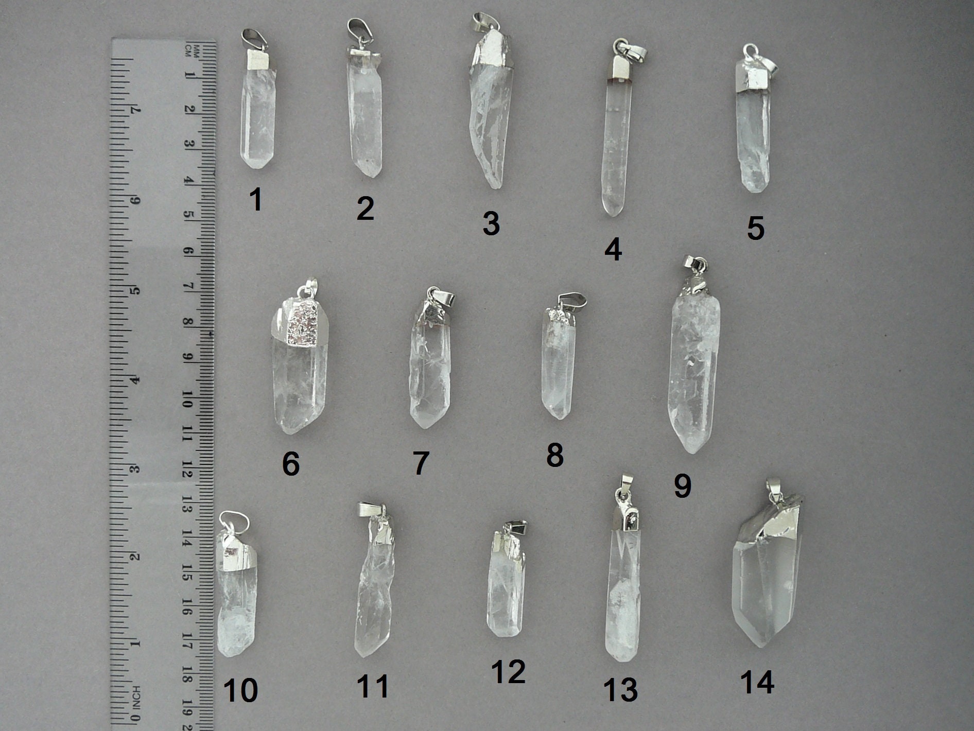 Raw Clear Crystal Point Necklace Healing Crystals Necklace for | Etsy