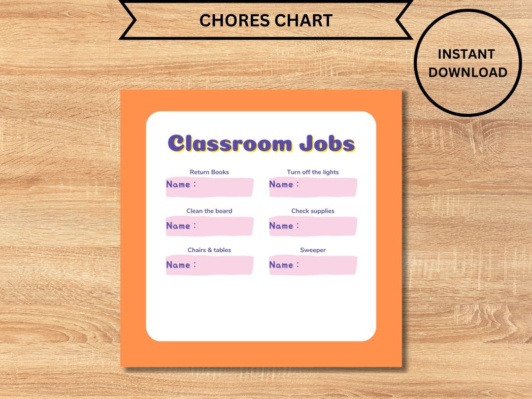 Calm Colors Classroom Jobs Chart Editable - Etsy