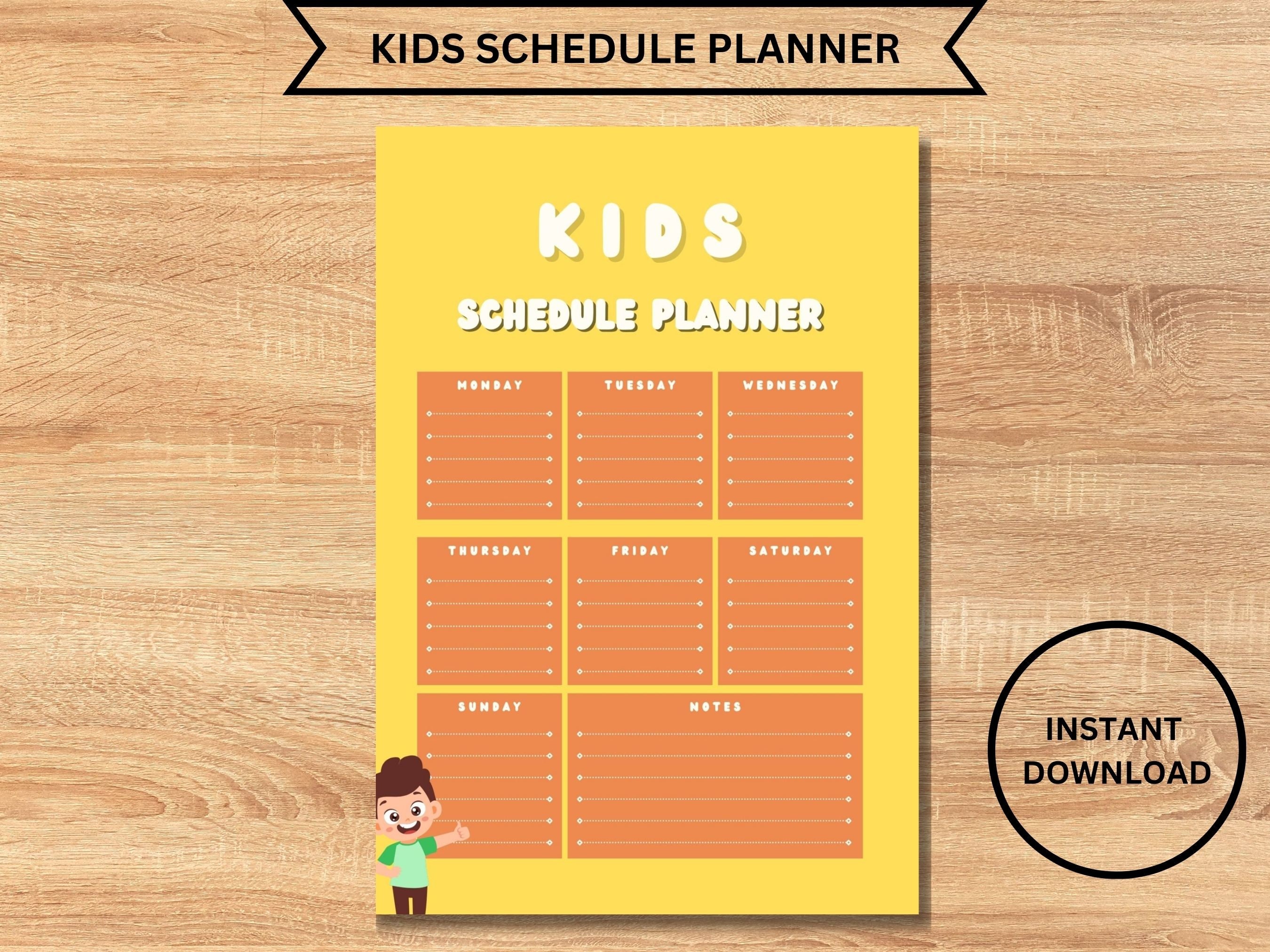 Weekly Schedule for Kids Printable, Homeschool Weekly Schedule, Weekly ...