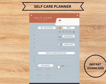 Self-care Planner Printable Self-love Journal Mental Health Worksheet ...