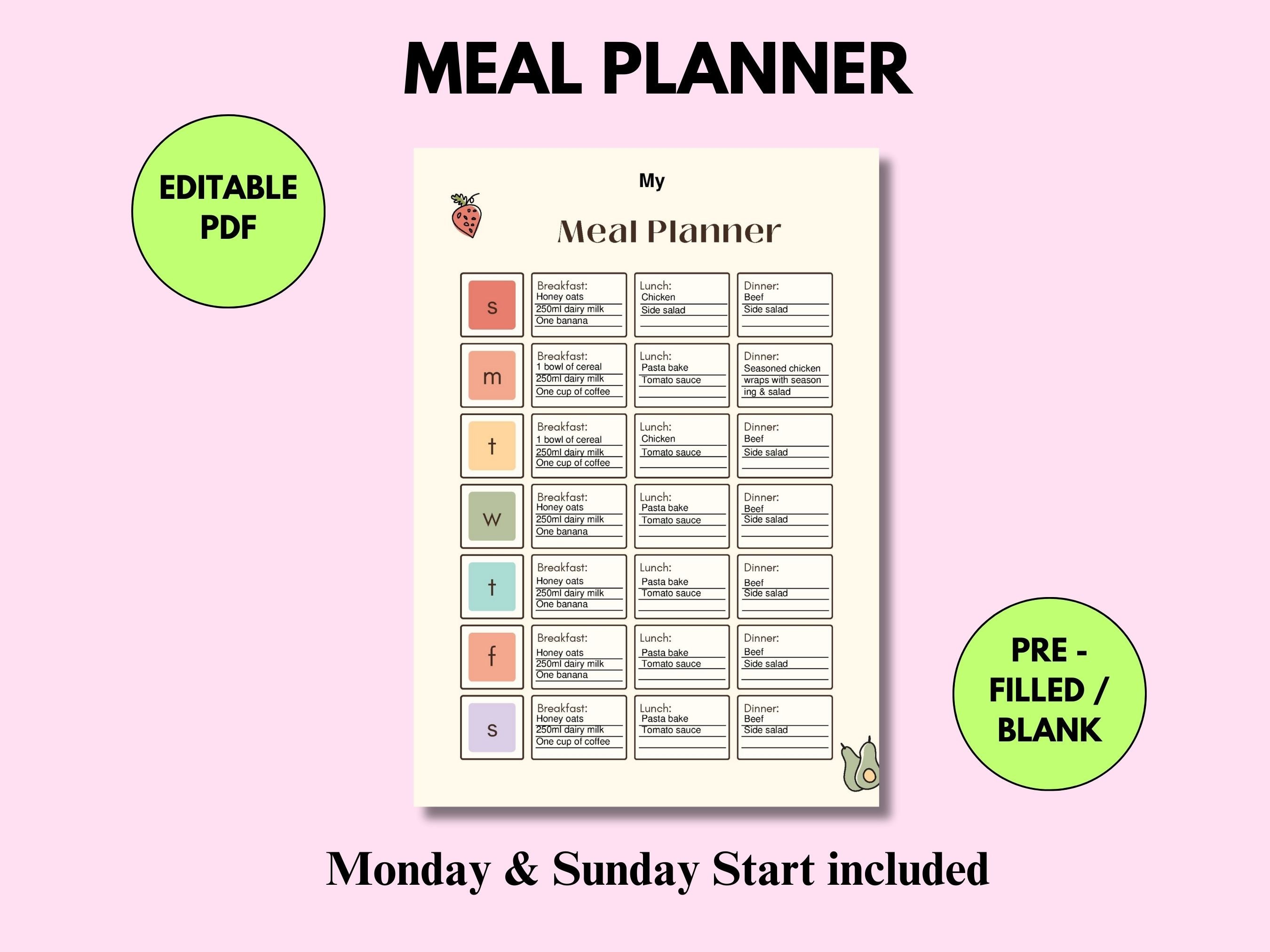 Editable Printable Kids Chore Chart Fillable A4 PDF Checklist Daily ...