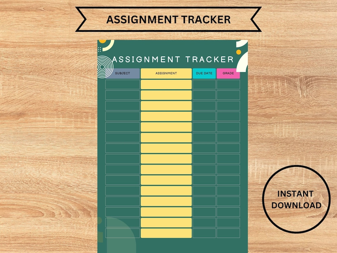 Assignment Planner, Assignment Tracker, Table Assignments, Homework ...