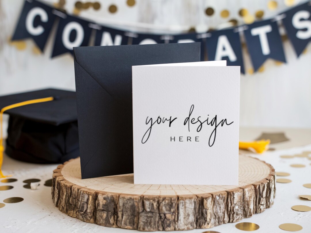 Graduation Class of 2025 Card Mock up Congratulations Grad Party ...