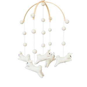 Bunny Mobile Rabbit Mobile-baby Mobile Nursery Decor Felt - Etsy