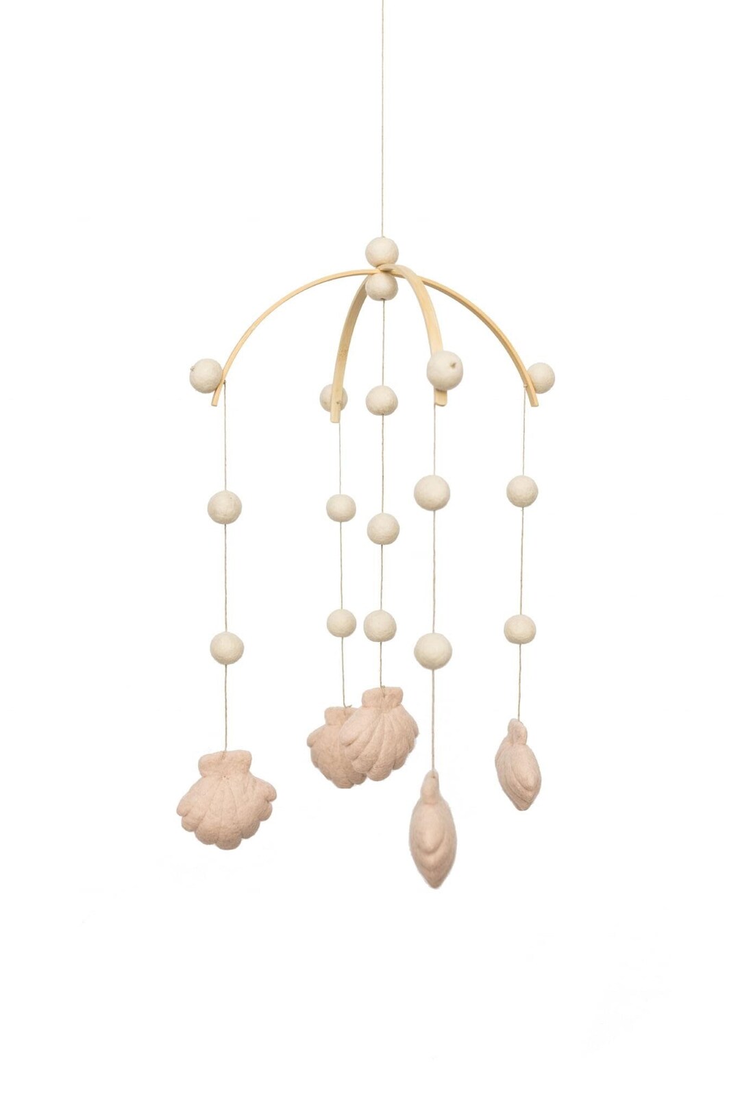 Shell- Sea Shell -ocean Shell- Pearl - Felt Shell- Ocean Mobile-nursery ...