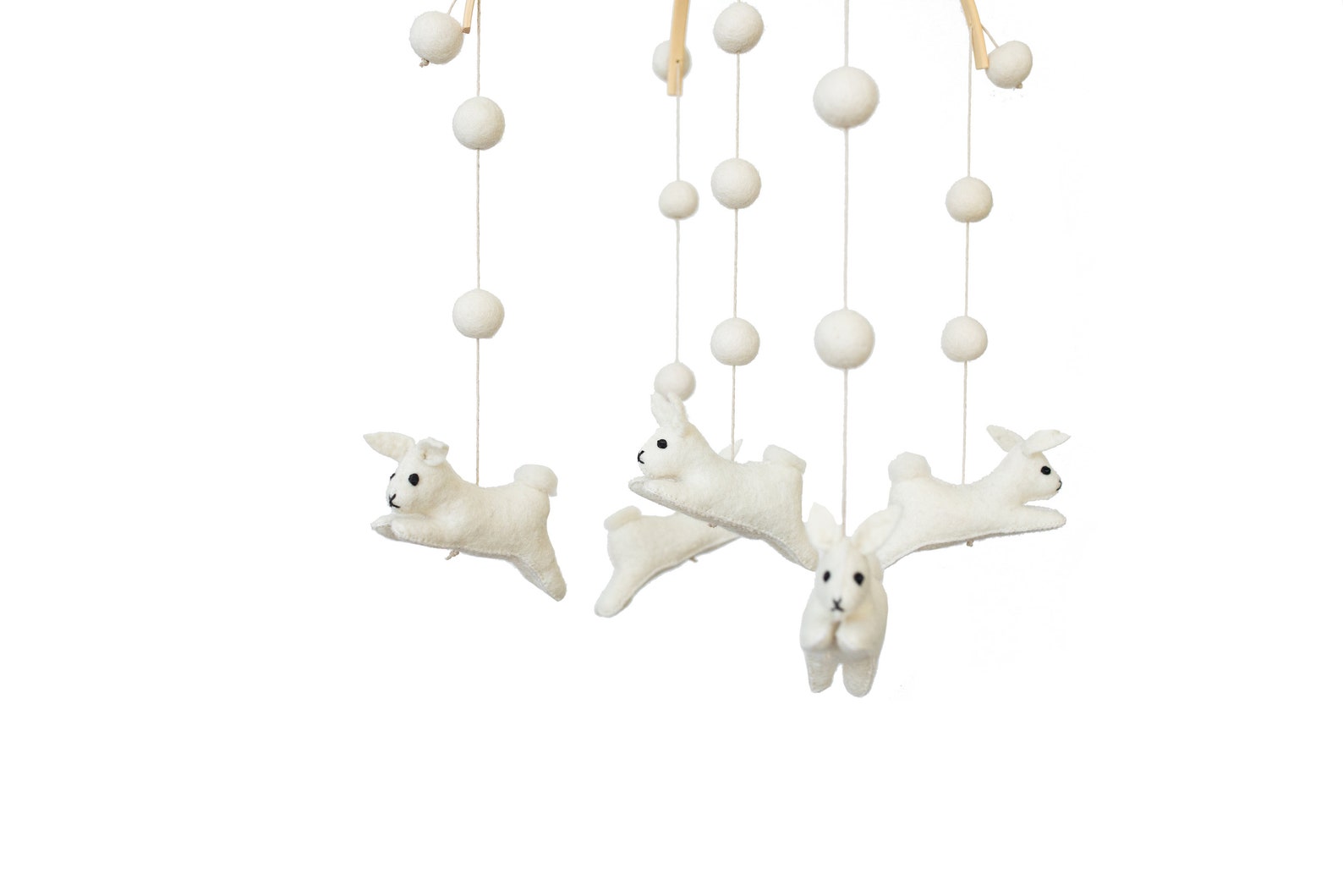 Bunny Mobile Rabbit Mobile-baby Mobile Nursery Decor Felt | Etsy