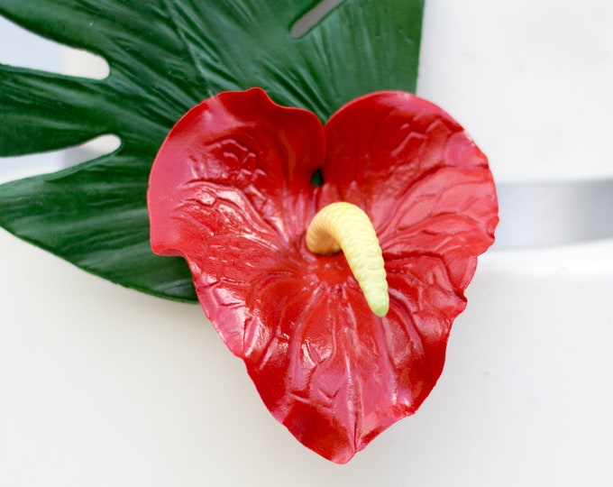 Anthurium Lily Sugar Flower Red Tropical Cake Topper - Etsy