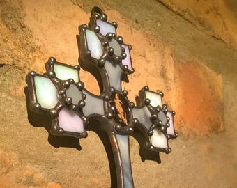 Stained glass cross | Etsy