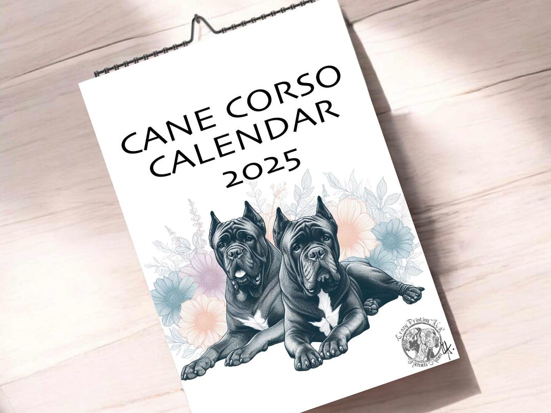 Cane Corso Calendar 2025 Calendar 2025 Dog Lover Calendar Wall Calendar ...