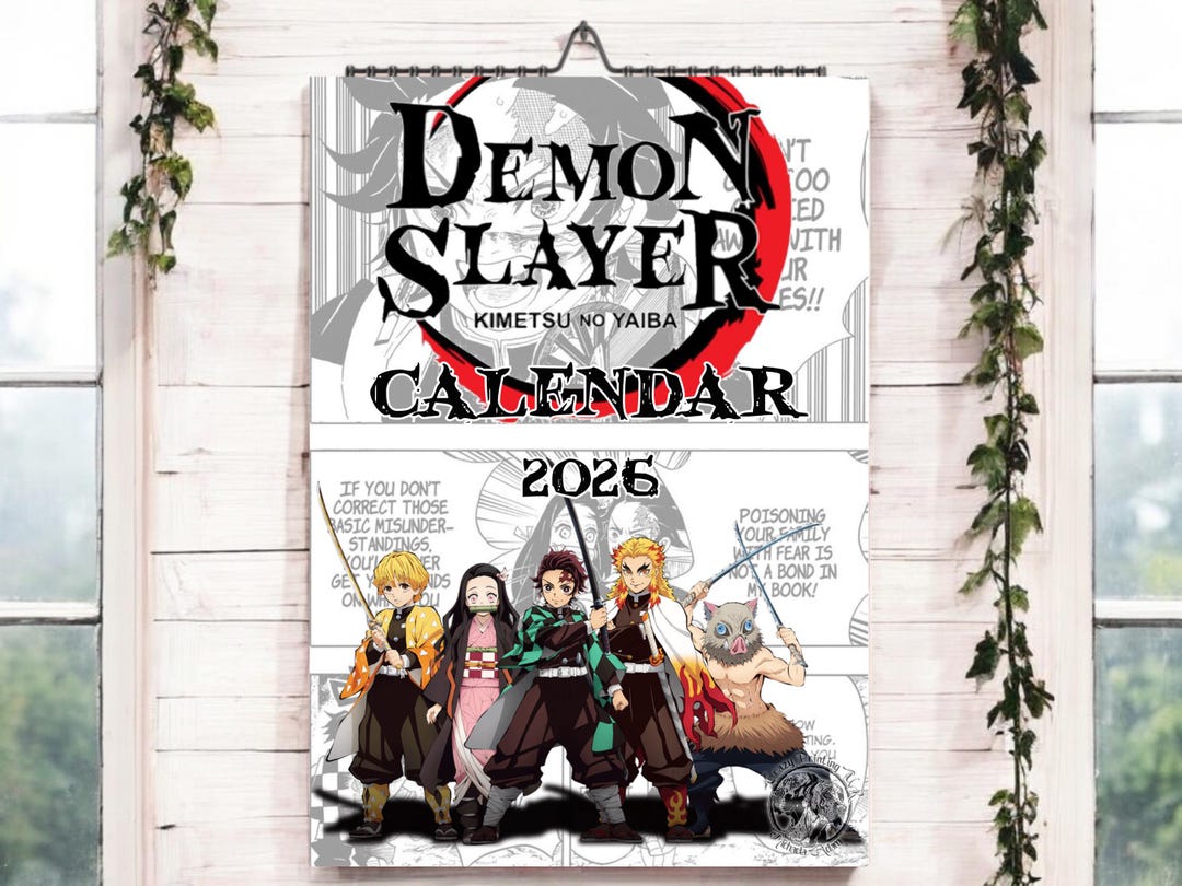 Demon Slayer Calendar 2026-anime Calendar 2026-kemetsu No Yaiba-demon ...