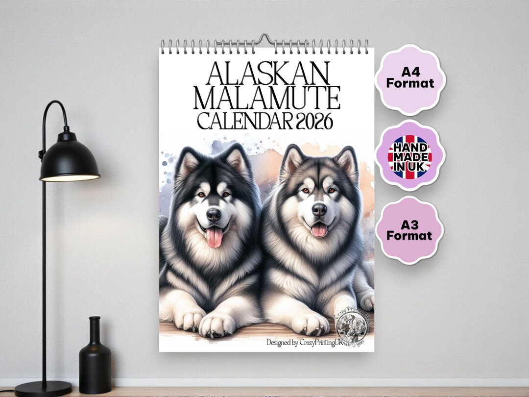 Alaskan Malamute 2026 Calendar-calendar 2026-dog Calendar 2026-malamute ...