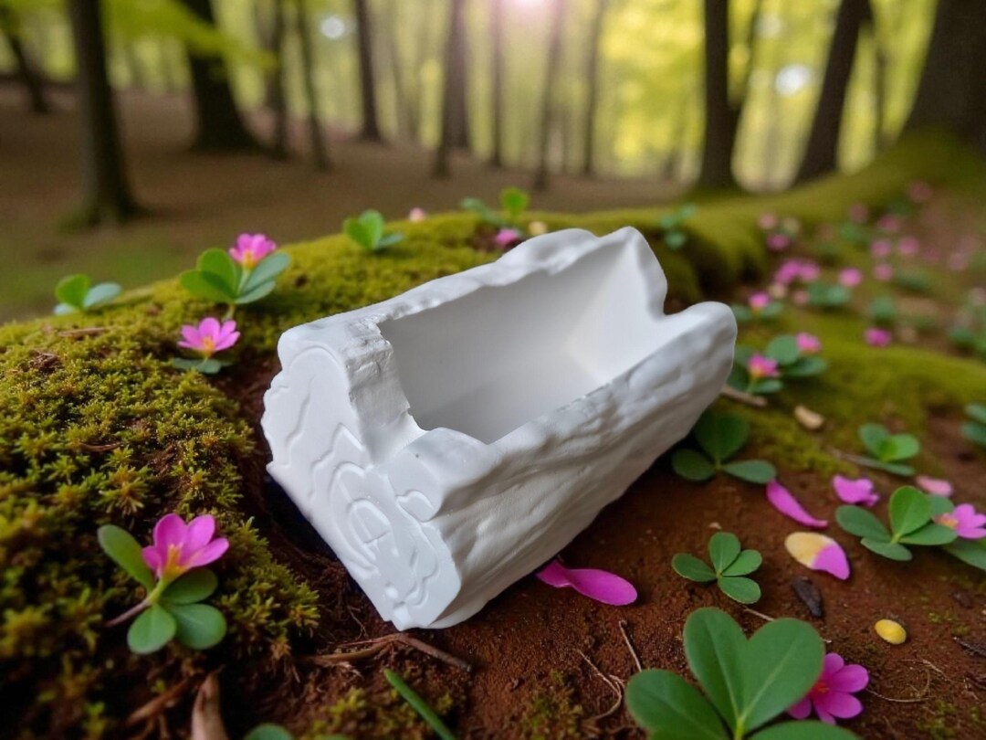 Paint You Own Pottery-tree Stump Planter-tree Log Mini Planter ...