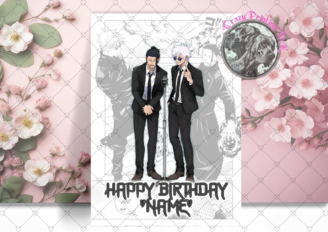 Gojo & Geto Happy Birthday Card - Personalised Card - Jujutsu Kaisen ...