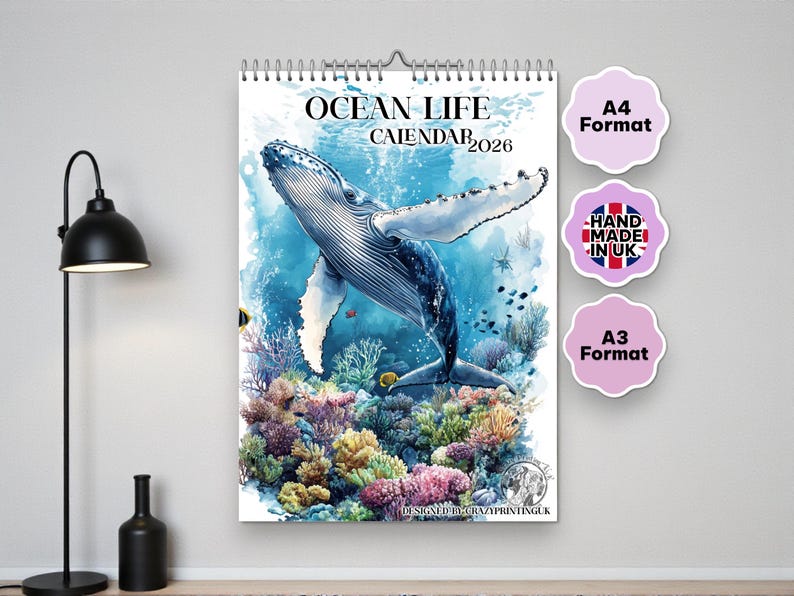 Ocean Life Calendar 2026-animal Wall Calendar-gift for Animal People ...