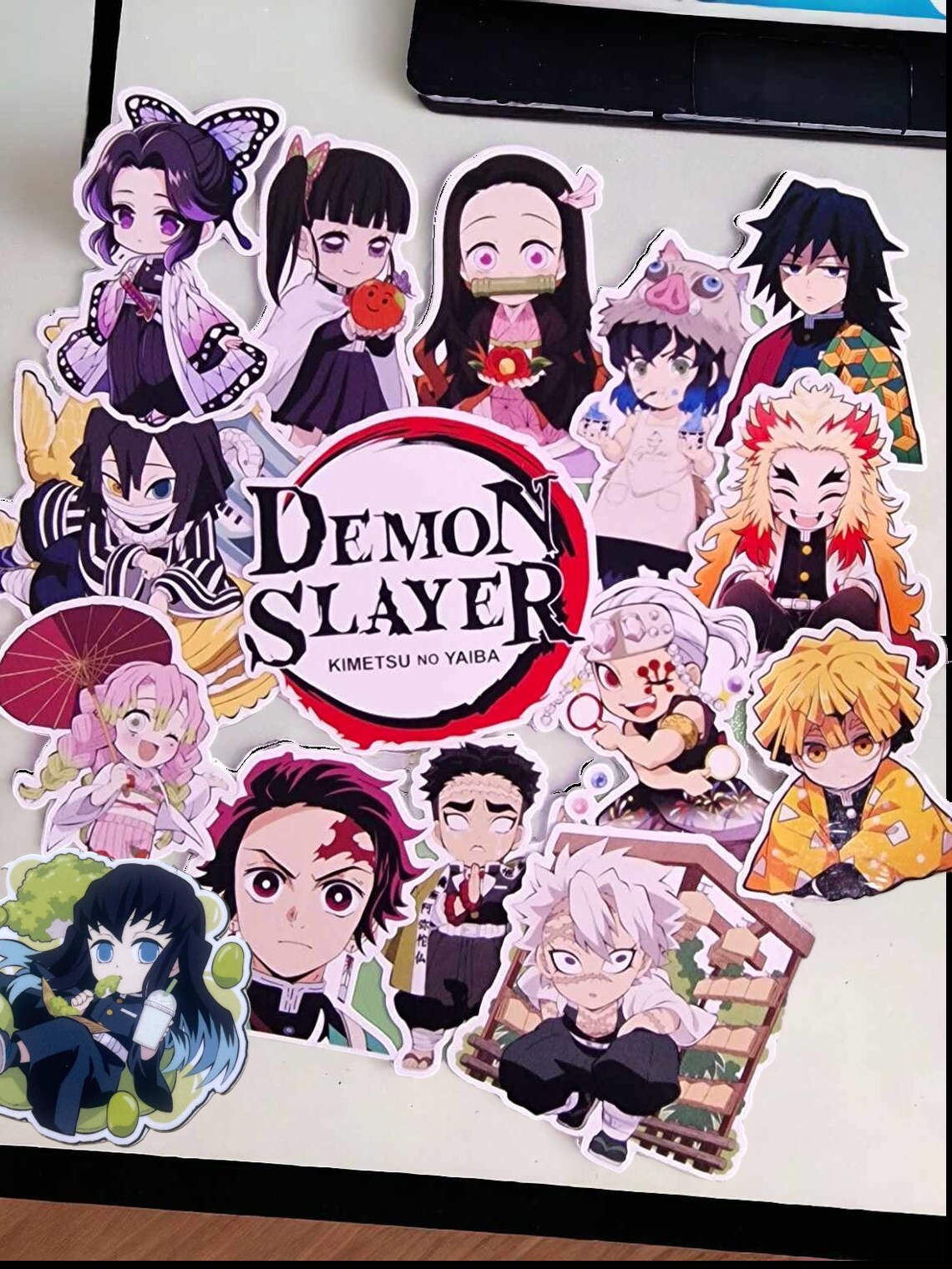 Demon Slayer 14 Stickers Set-kimetsu Noyaiba-tanjiro,nesuko,zenitsu ...