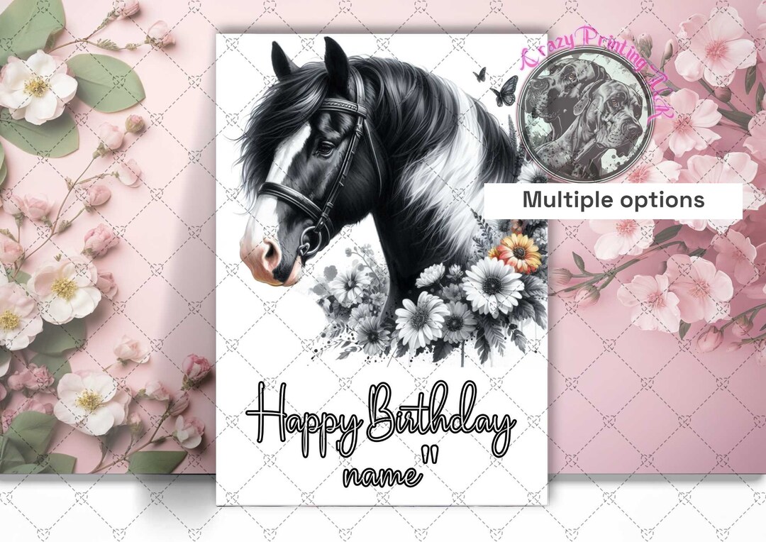 Horse Breeds Happy Birthday Card - Gift for Horse Lover - the Horse ...