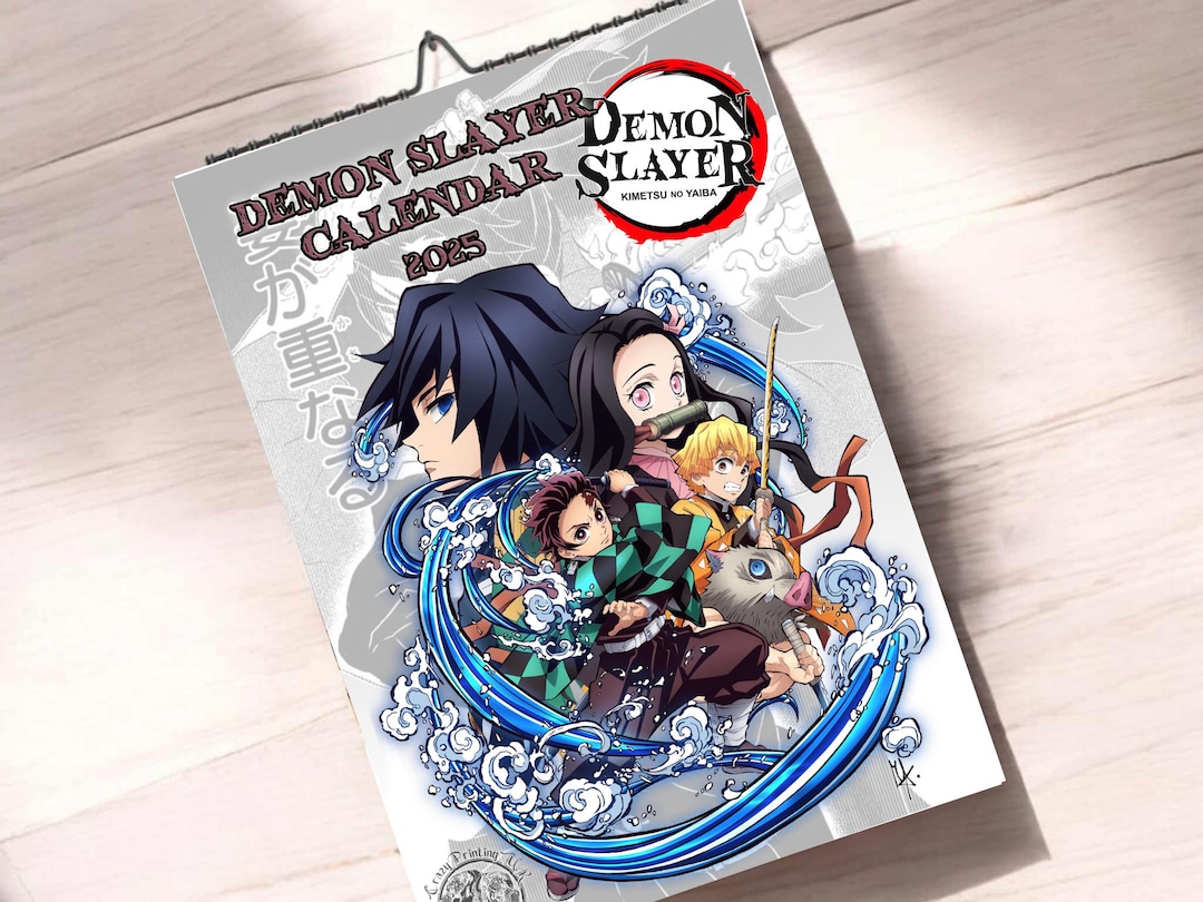 Demon Slayer Calendar 2025 Calendar 2025 kimetsu No Yaiba Calendar A4 ...