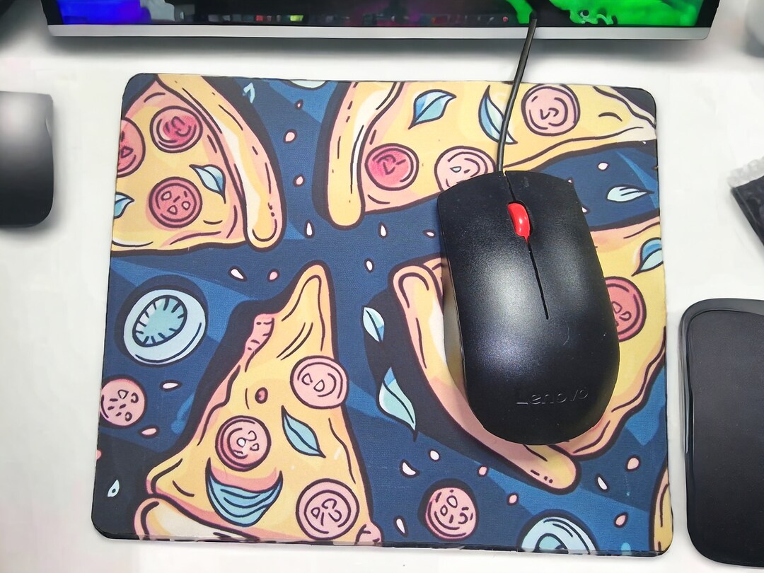 Pizza Computer Mouse Pad Desk Mat Anti Slip Desk Mouse Pad Laptop ...