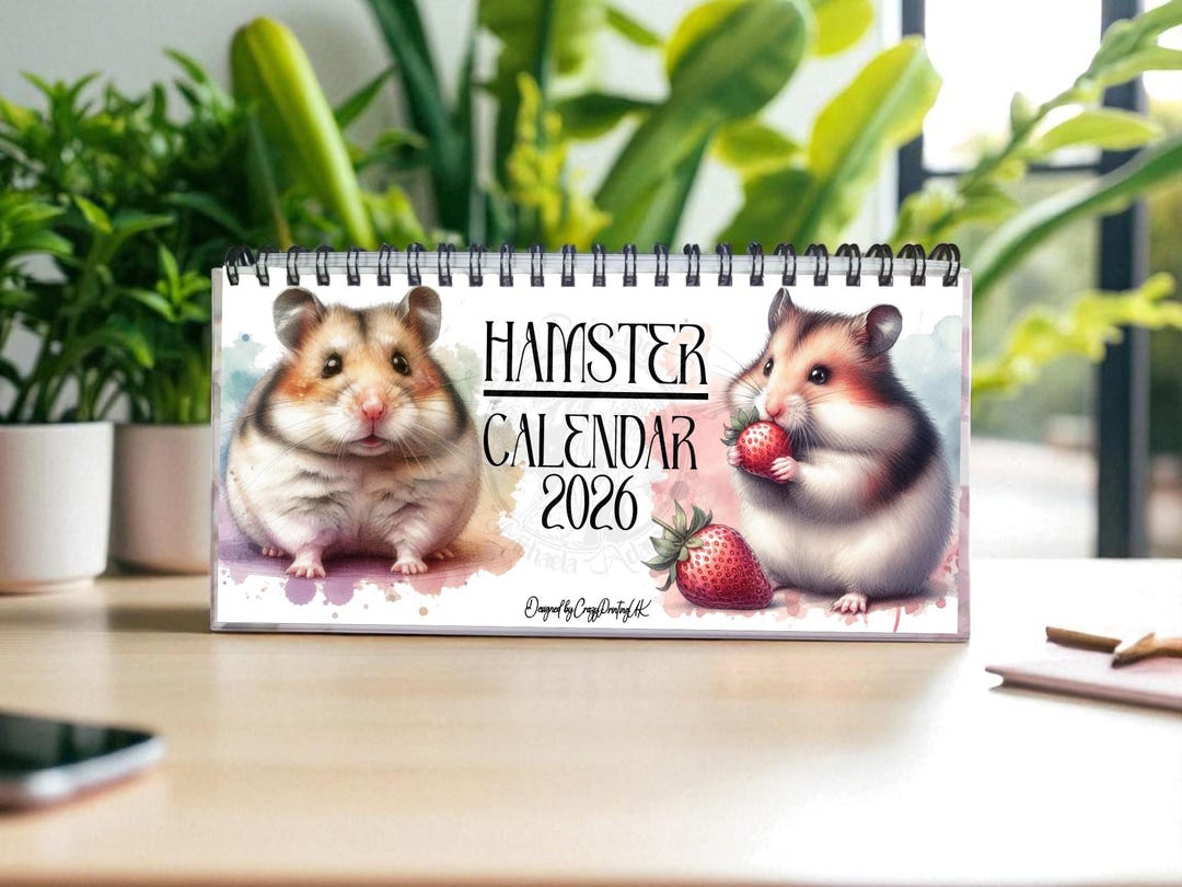 Hamster Desk Calendar 2026-hamster Gifts-rodent Desk Calendar-gifts ...
