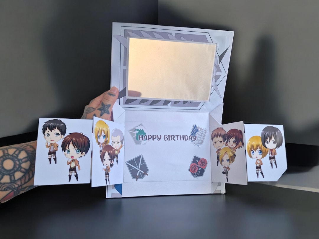 Attack on Titan Pop up Birthday Card - Anime Birthday Card - Anime ...