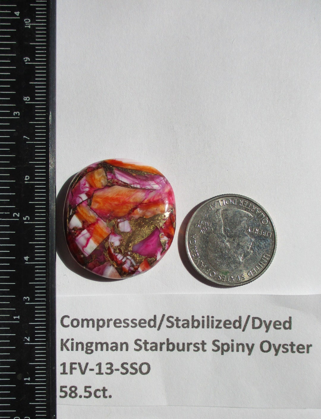 58.5 Ct. (31x29x7 Mm) Compressed/stabilized/dyed Kingman Starburst ...