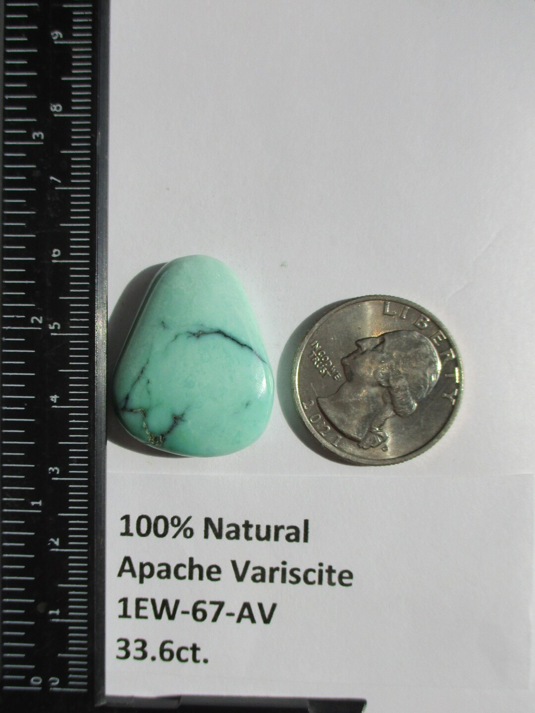 33.6 Ct. 28.5x23x7 Mm 100% Natural Apache Variscite - Etsy