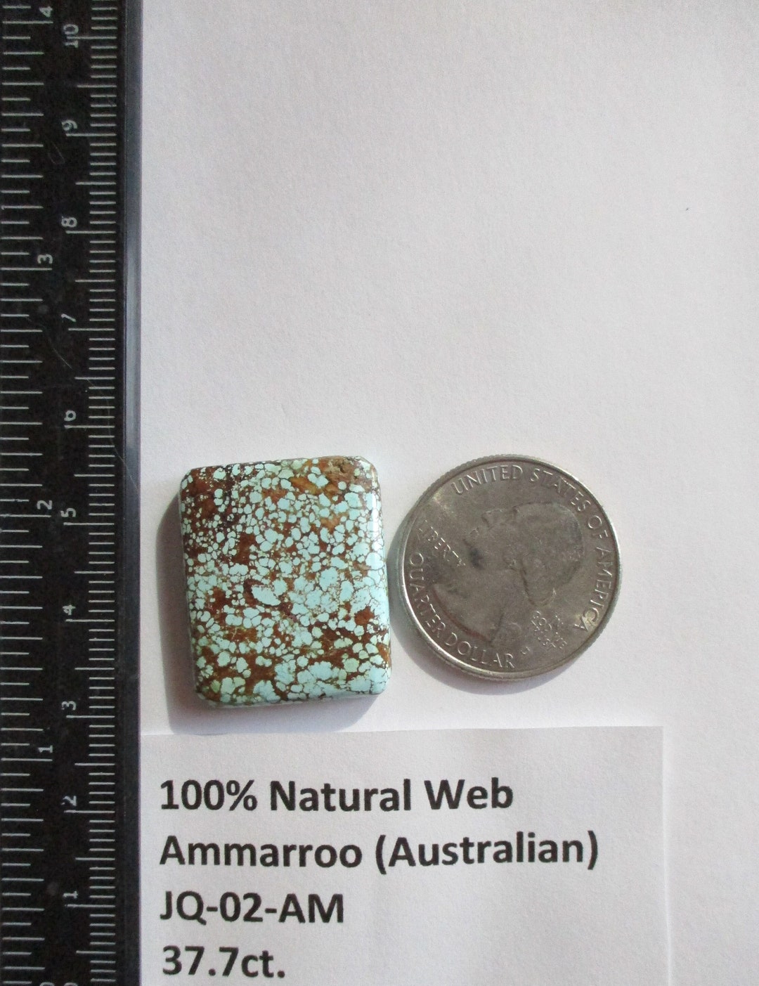 37.7 Ct. 26x21.5x6 Mm 100% Natural High Grade Web Ammaroo australian ...