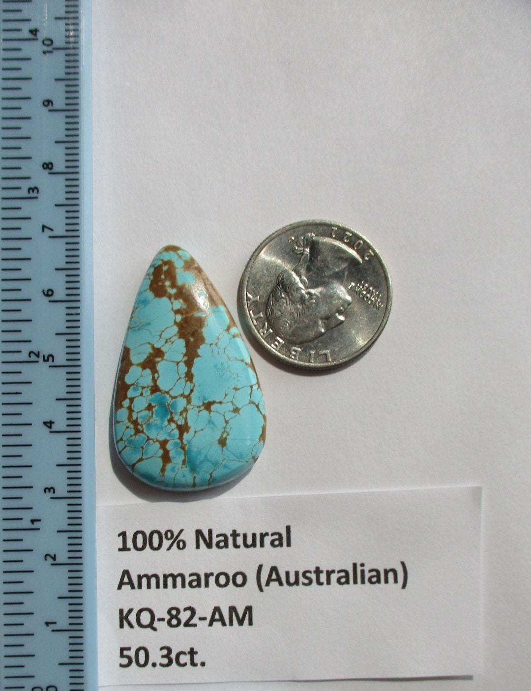 50.3 Ct. 39.5x24x6.5 Mm 100% Natural High-grade Web Ammaroo australian ...